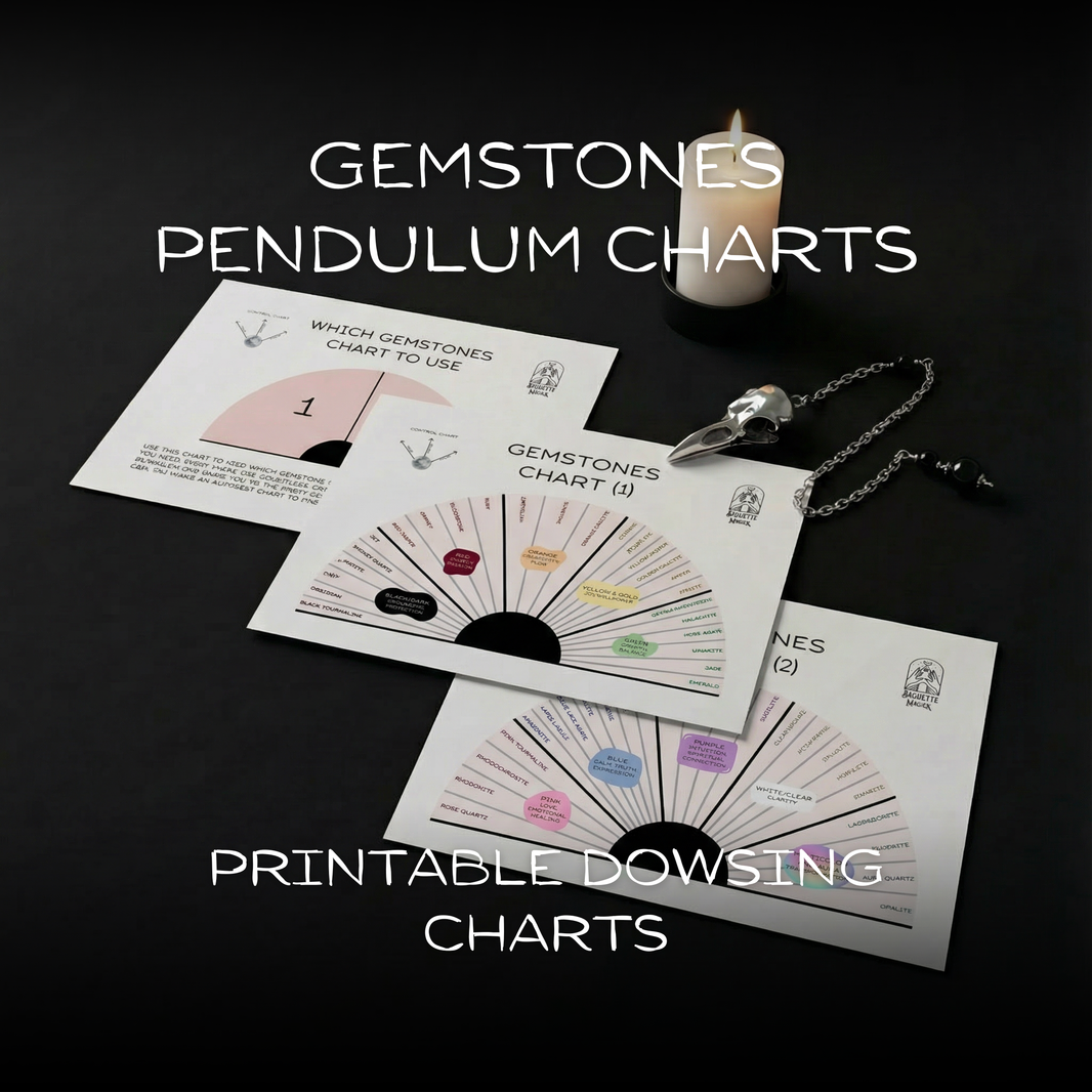 Printable divination boards, for pendulum dowsing, runes, charm casting ...