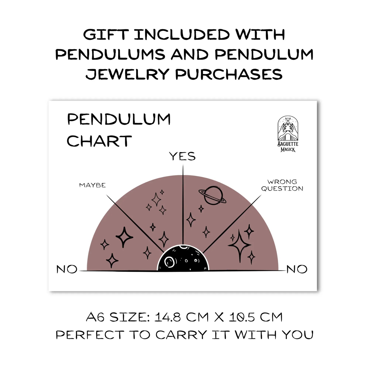 Coconut wood pentacle dowsing pendulum for divination – Baguette Magick