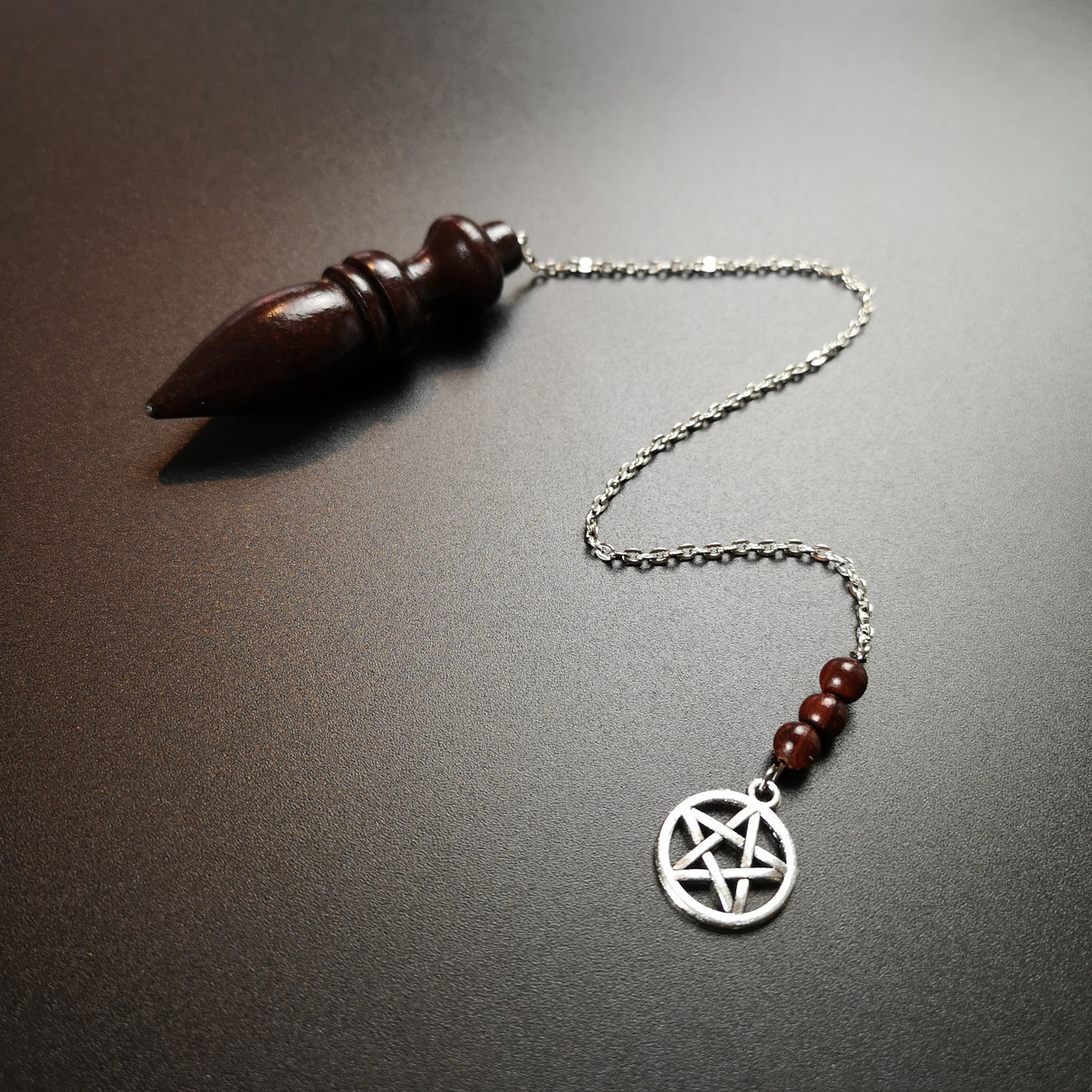 Coconut wood pentacle dowsing pendulum for divination – Baguette Magick