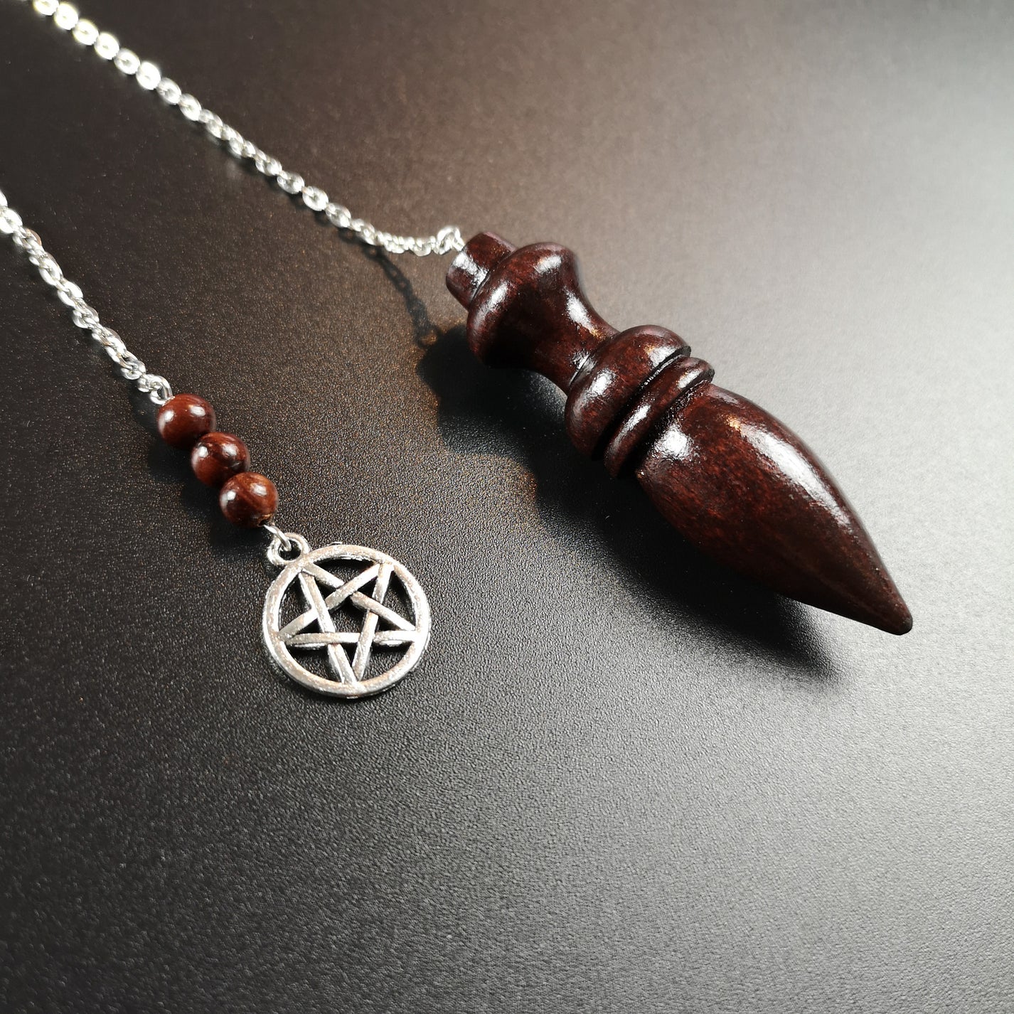 Coconut wood pentacle dowsing pendulum for divination – Baguette Magick